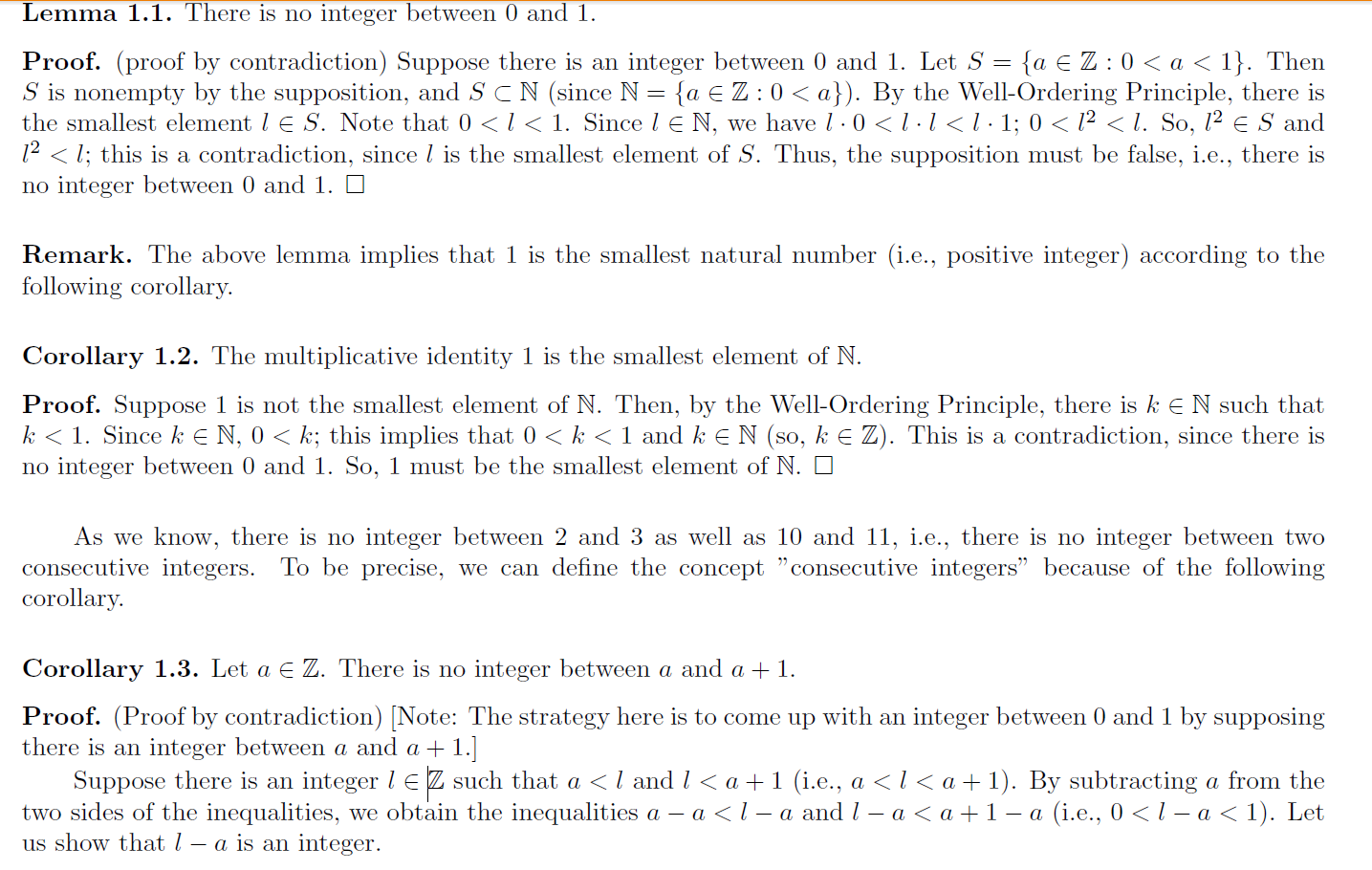 Solved Show that there is no integer between -6 and -5 by | Chegg.com