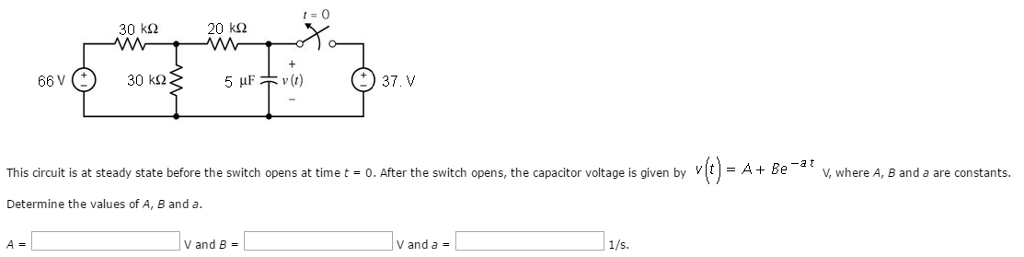 Solved This Circuit Is At Steady State Before The Switch