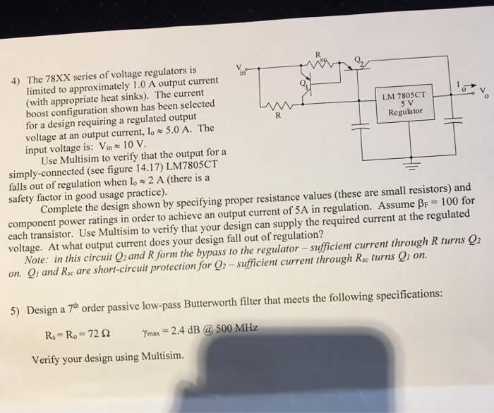 Solved The 78XX series of voltage regulators is limited to | Chegg.com