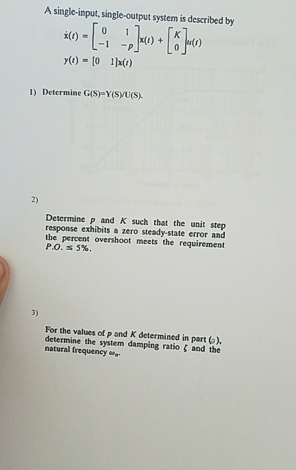 Solved A single input single-output system is described by | Chegg.com