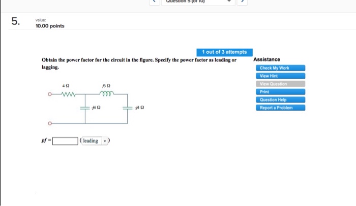 Solved Obtain the power factor for the circuit in the | Chegg.com Solved Obtain the power factor for the circuit in the | Chegg.com