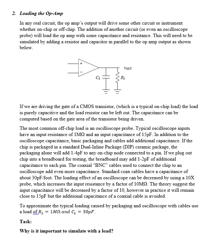 Loading the Op-Amp In any real circuit., the op | Chegg.com