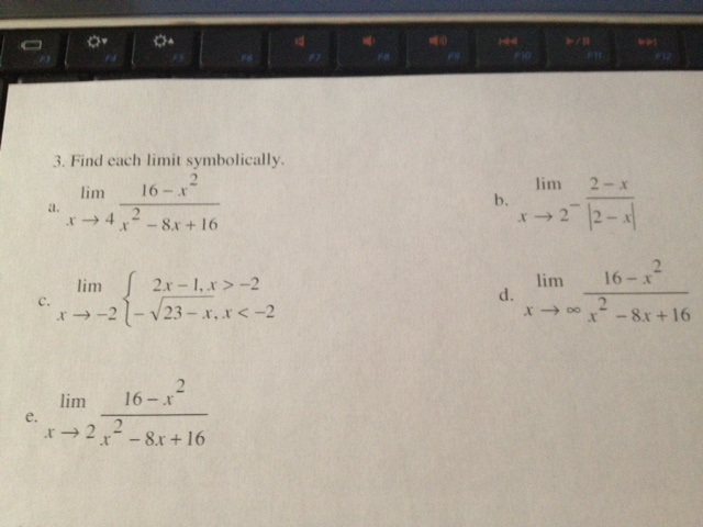 Solved Find each limit symbolically. | Chegg.com