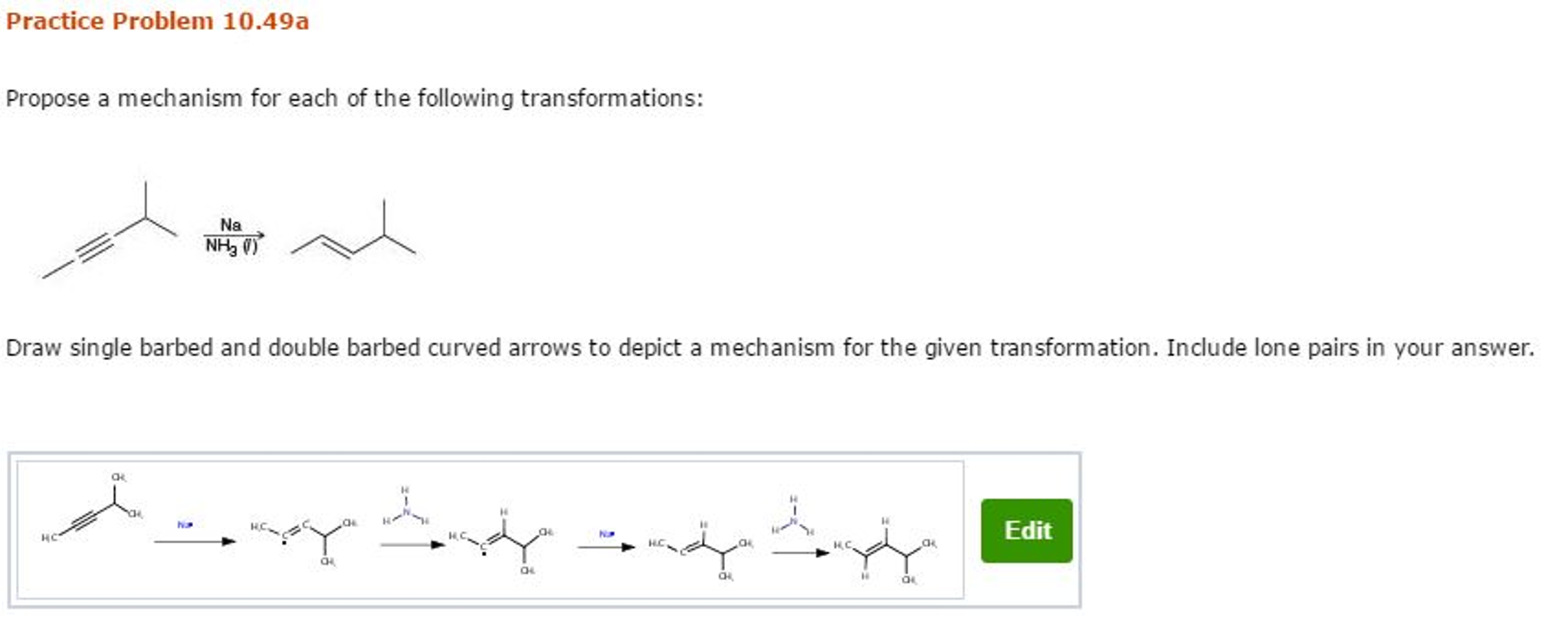 Solved Draw single barbed and double barbed curved arrows to | Chegg.com