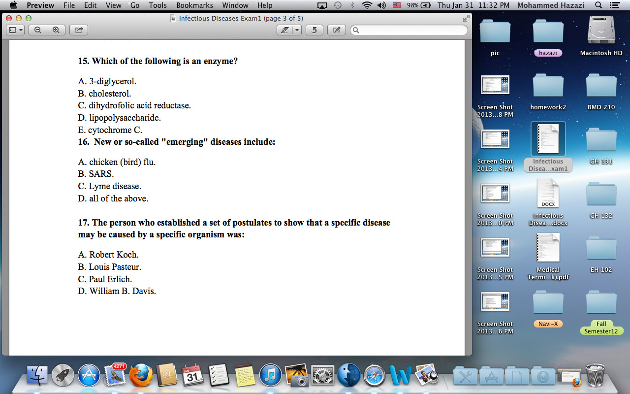 Solved: Which Of The Following Is An Enzyme? 3-diglycerol.... | Chegg.com
