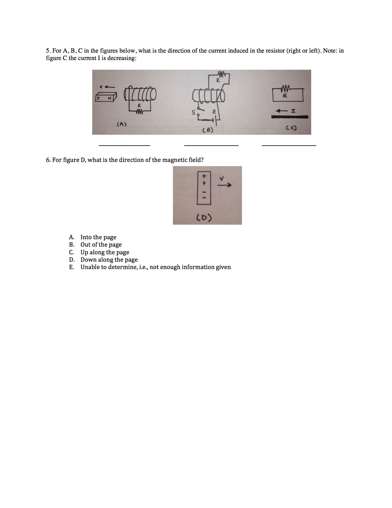 Solved 1. An induced emf is produced in A. A closed loop of | Chegg.com