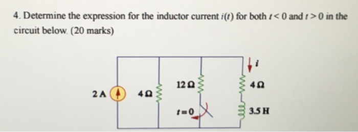 Solved Determine the expression for the inductor current | Chegg.com