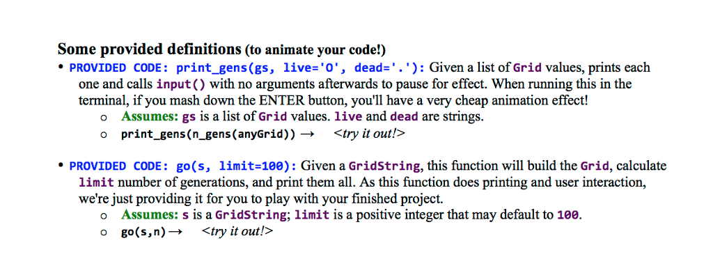 Solved read_coords (s): Given a GridString s, read through | Chegg.com