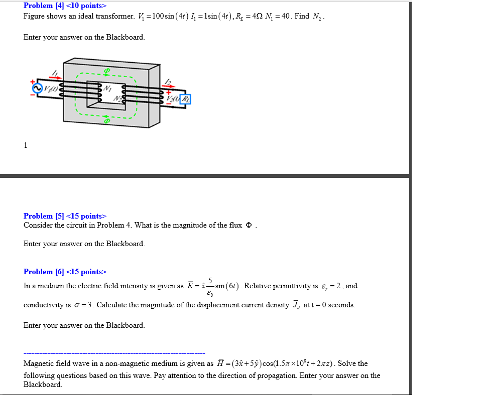 Solved Problem [] Magnetic flux density is given | Chegg.com