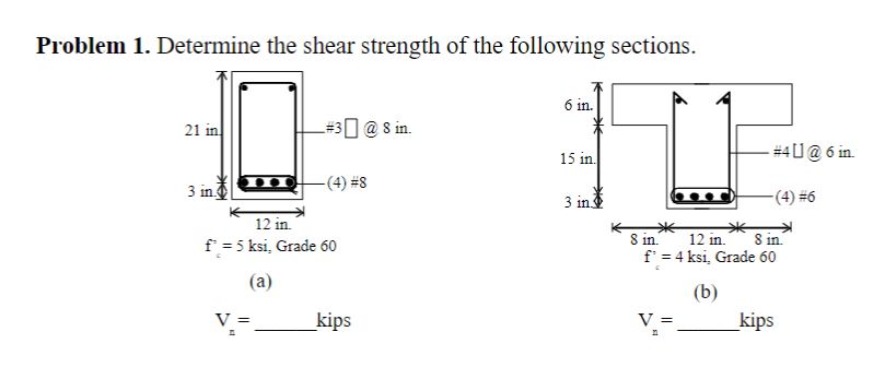 Solved Problem 1. Determine the shear strength of the | Chegg.com