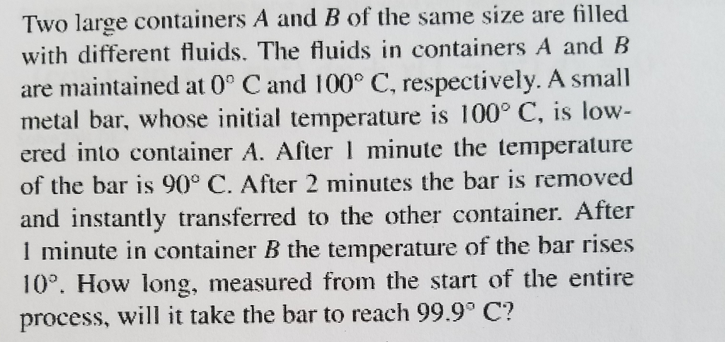 Solved Two large containers A and B of the same size are | Chegg.com