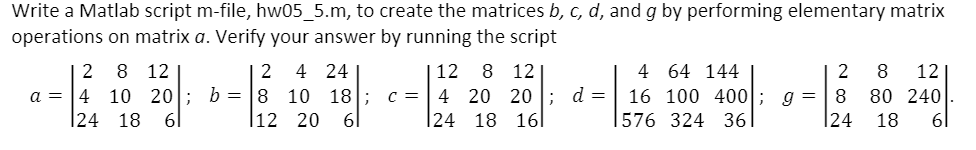 Solved Write a Matlab script m-file, how 05_5.m, to create | Chegg.com