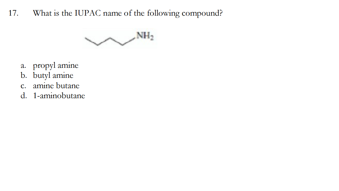 Solved What is the IUPAC name of the following compound? | Chegg.com