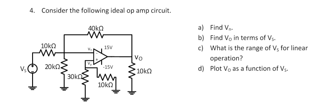 Solved Consider the following ideal op amp circuit. Find | Chegg.com Solved Consider the following ideal op amp circuit. Find | Chegg.com