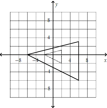 Solved The dashed triangle is a dilation image of the solid | Chegg.com