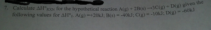 Solved Calculate Delta H degree RXN for the hypothetical | Chegg.com