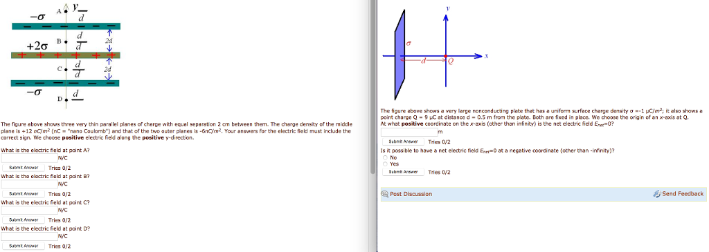 Solved Electric field questions? I am not sure how to do | Chegg.com