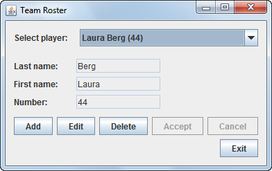 Solved Maintain a team roster Operation This | Chegg.com