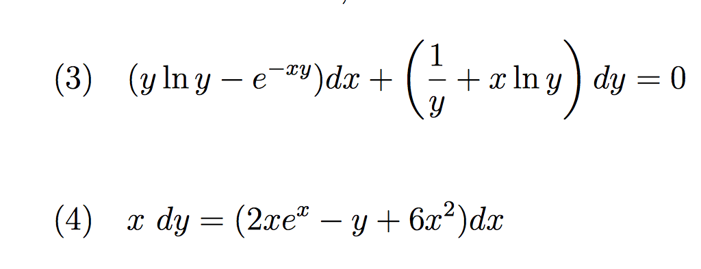 Solved Determine whether the given equation is exact. If | Chegg.com