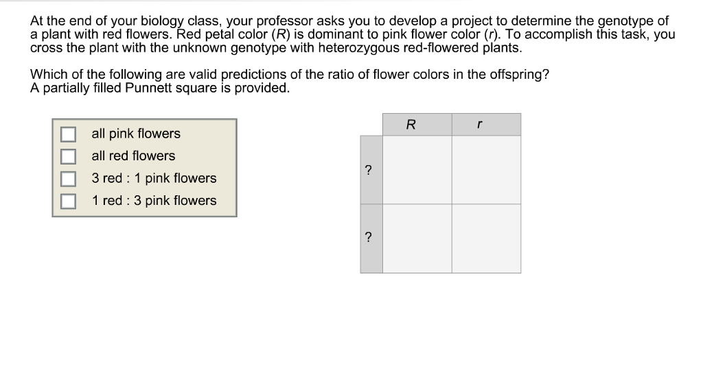 Solved At the end of your biology class, your professor asks | Chegg.com