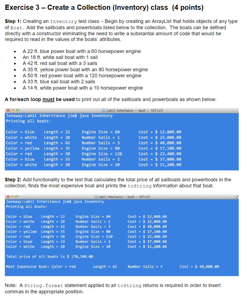 Solved Exercise 1 - Creating the super class (3 points) Step | Chegg.com