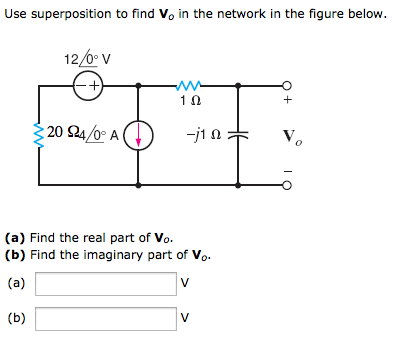 Solved Use superposition to find vo in the network in the | Chegg.com