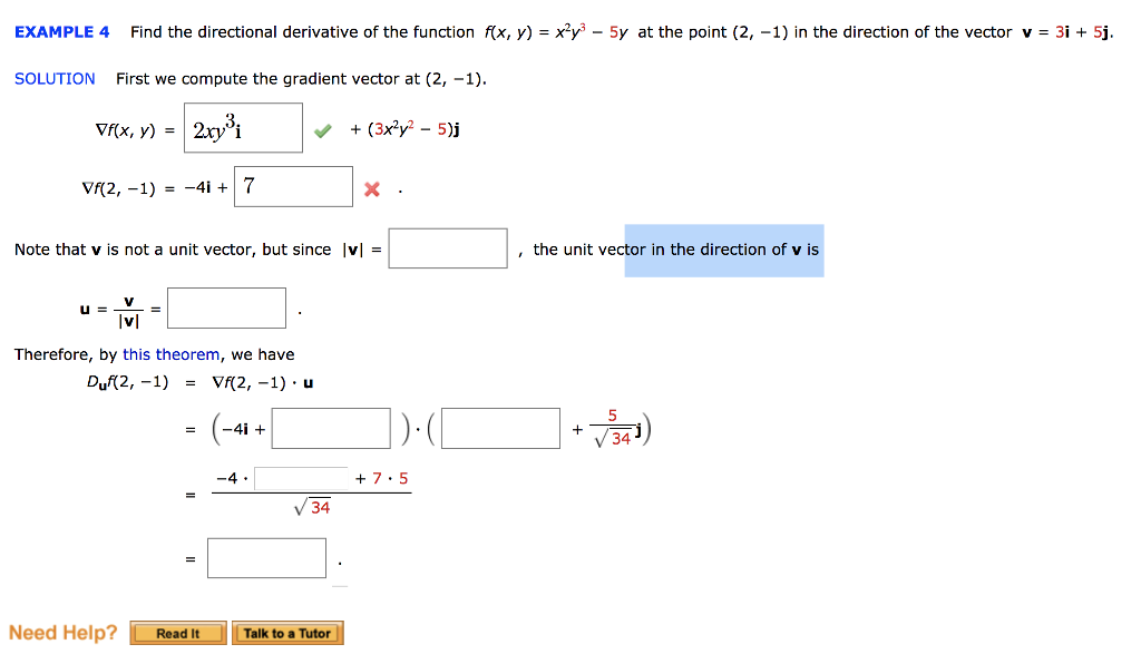 Solved EXAMPLE 4 Find the directional derivative of the | Chegg.com
