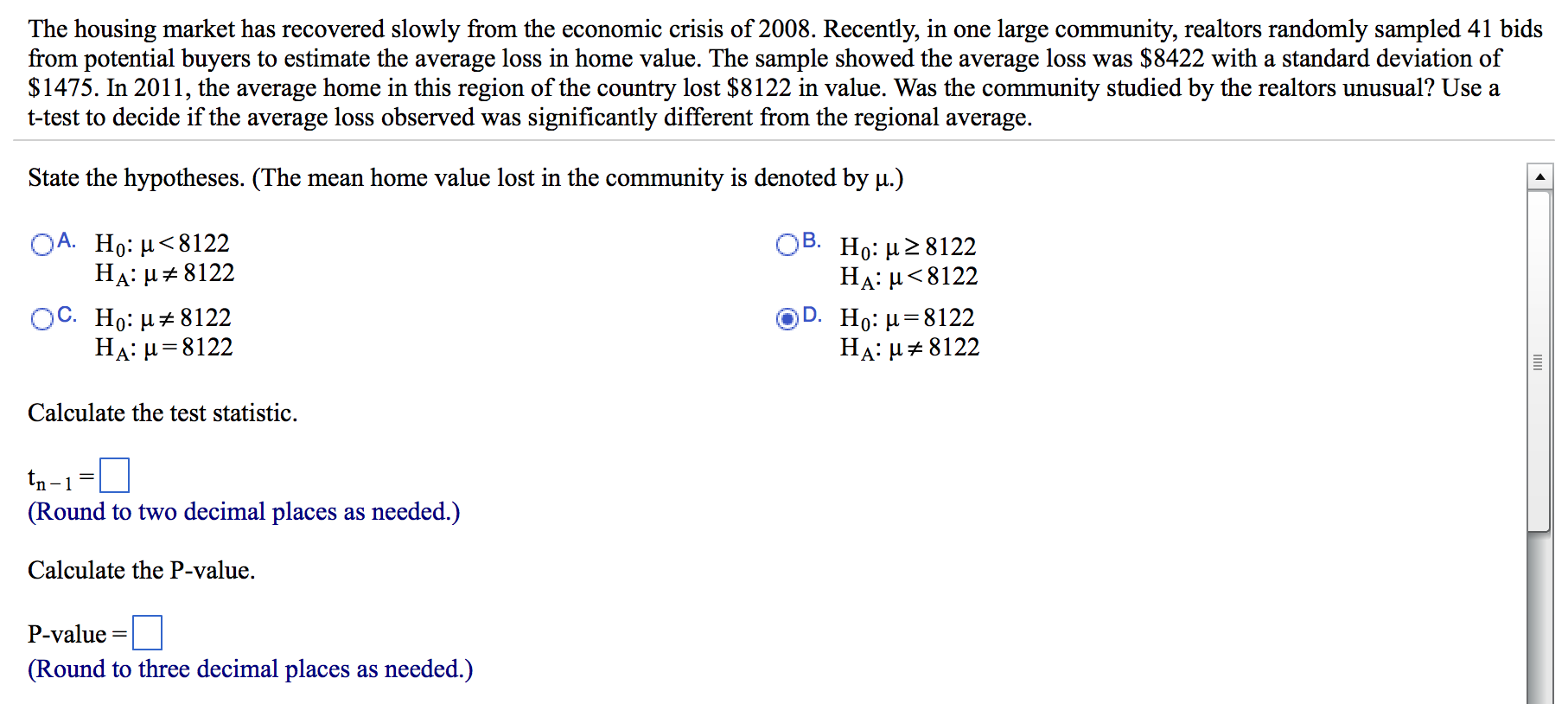 Solved State the conclusion. A. Reject the null hypothesis | Chegg.com