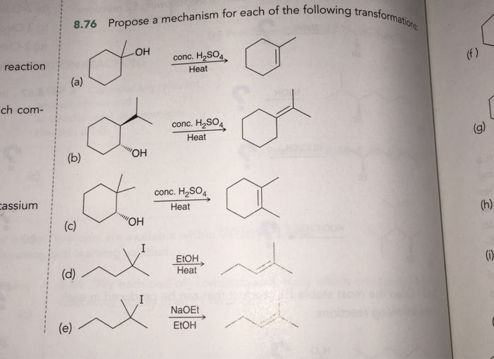 Solved Propose a mechanism for each of the following | Chegg.com