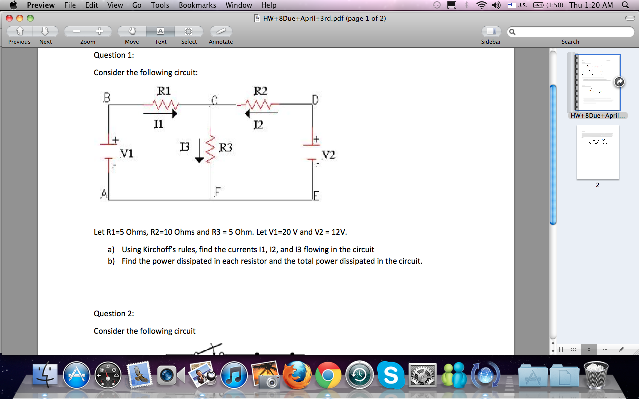 Solved Consider the following circuit: Let R1 = 5 Ohms, R2 | Chegg.com