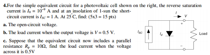 4.For the simple equivalent circuit for a | Chegg.com