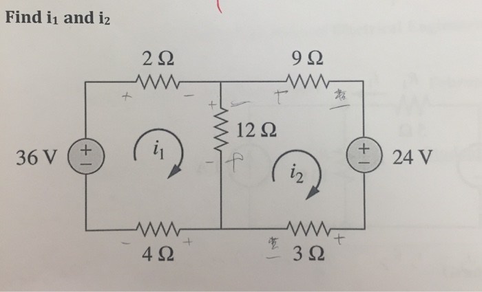 Find i1 and i2 | Chegg.com