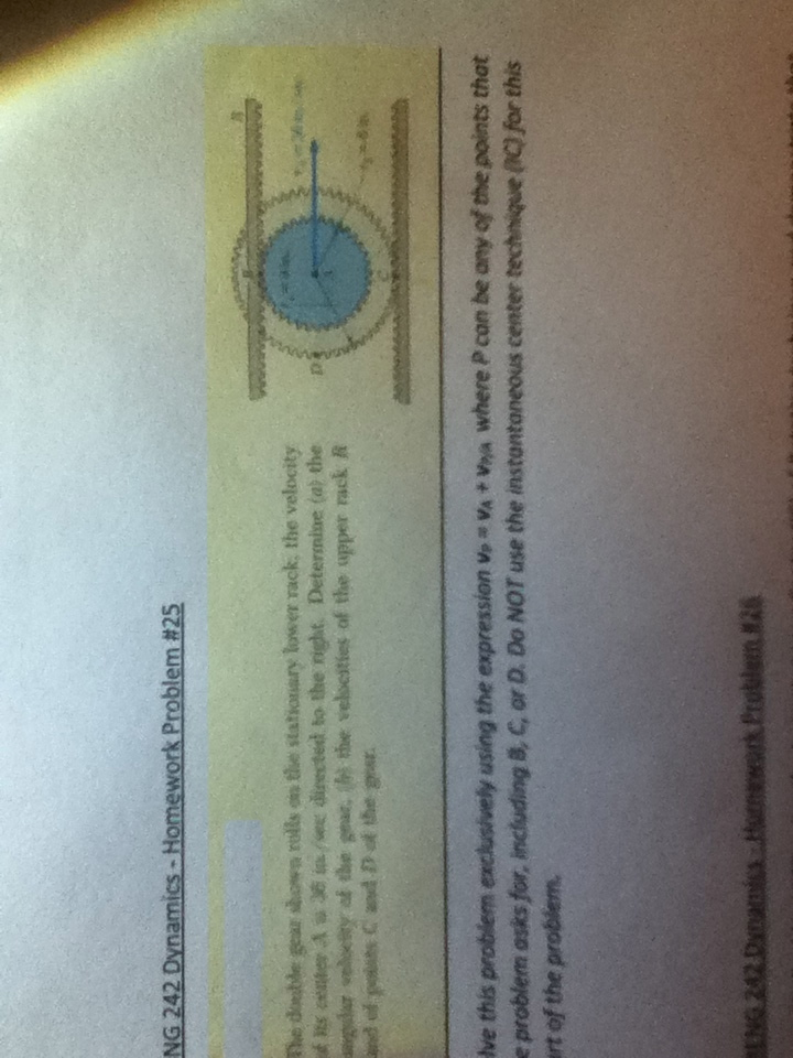 The double gear shown rolls on the stationary lower | Chegg.com