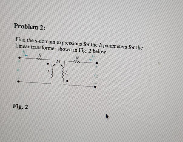 Solved Problem 2: Find the s-domain expressions for the h | Chegg.com