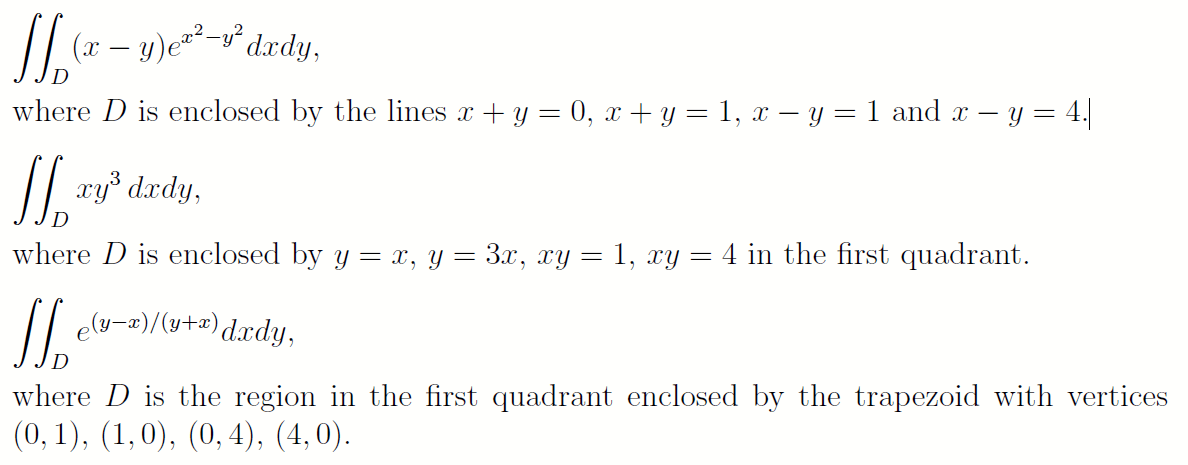 Solved Double integrate D (x - y)e^x^2^-y^2dxdy, where D is | Chegg.com