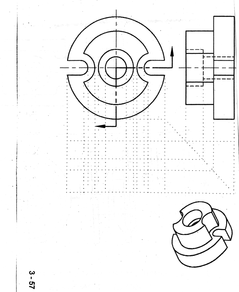 Solved P3.60 Sketch the sectional view as indicated. The | Chegg.com