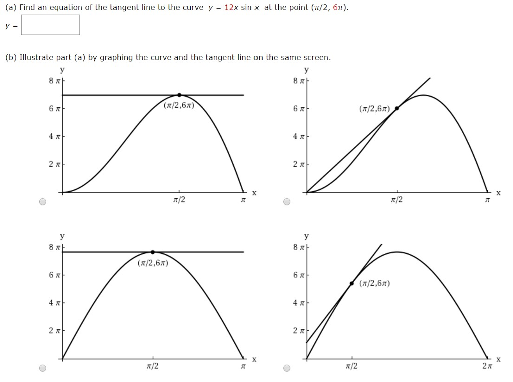 Solved Find an equation of the tangent line to the curve y = | Chegg.com