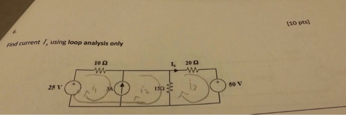 Solved Find current Ix using loop analysis only | Chegg.com Solved Find current Ix using loop analysis only | Chegg.com