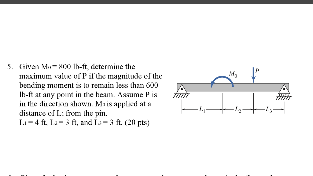 Solved Given M 0 800 Lb ft Determine The Maximum Value Of Chegg Solved Given M 0 800 Lb ft Determine The Maximum Value Of Chegg