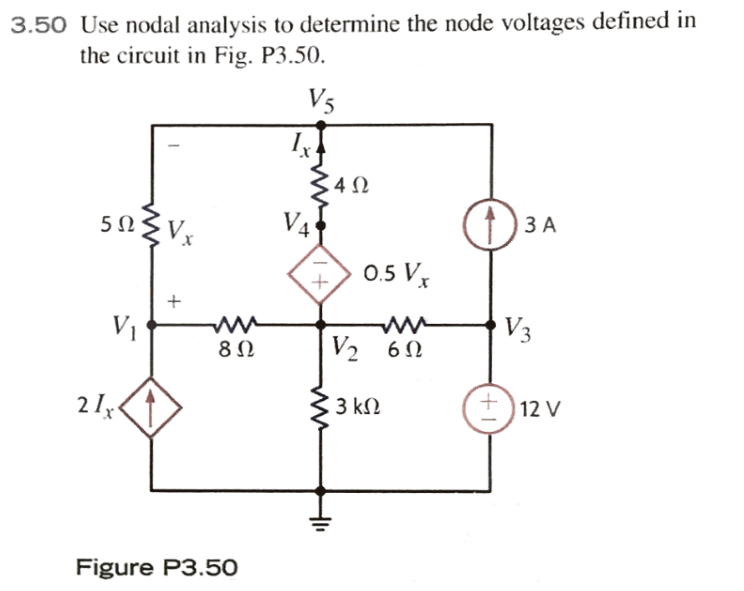 Solved Use nodal analysis to determine the node voltages | Chegg.com