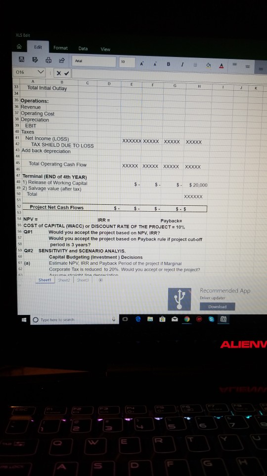 XLS Edit Edit Format Data View 1. Learning Objectives | Chegg.com
