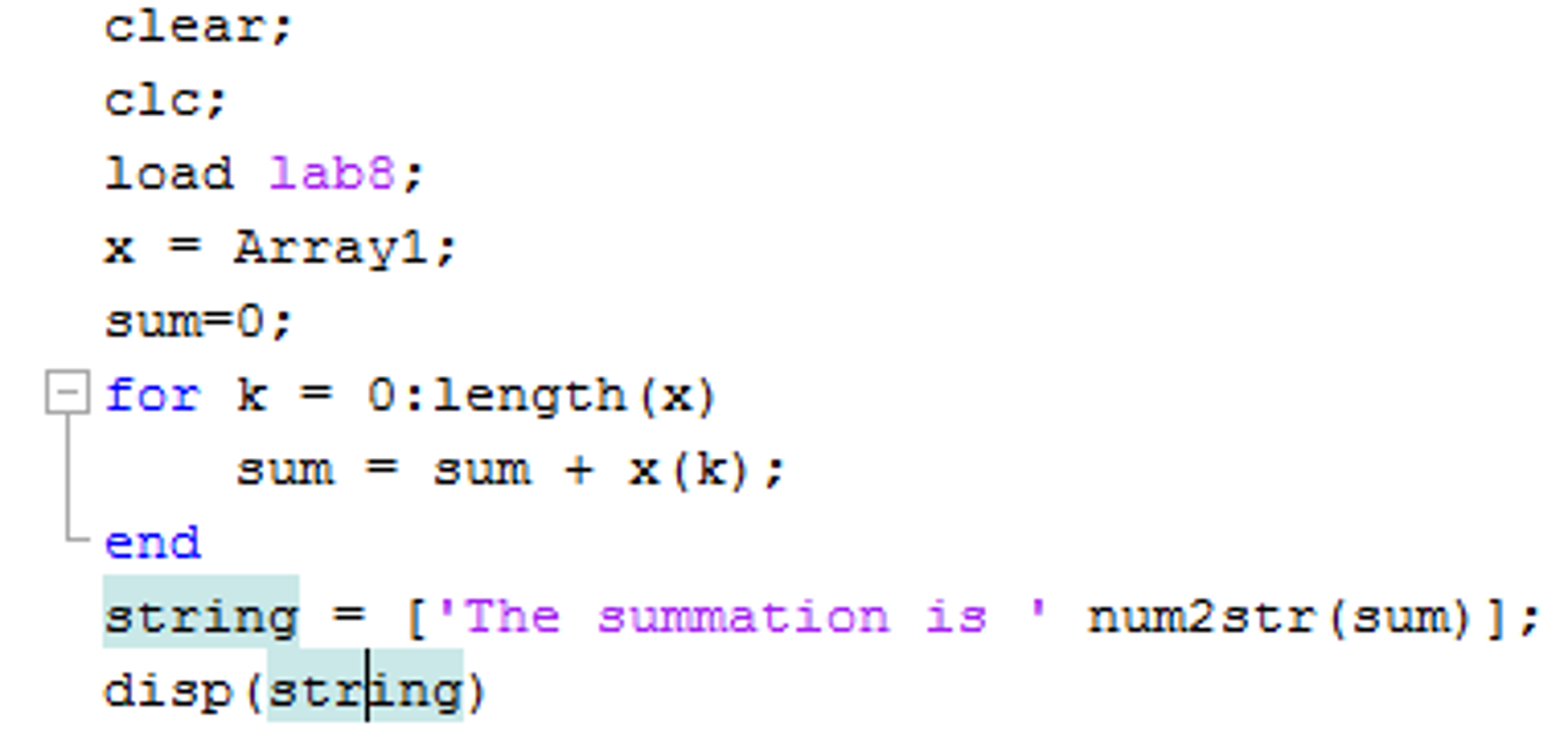 Sum Arrays Matlab Brian Harrington s Addition Worksheets