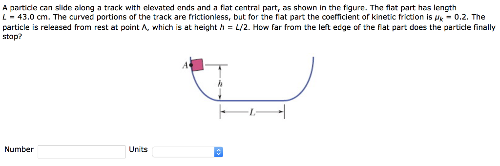 Solved A particle can slide along a track with elevated ends | Chegg.com