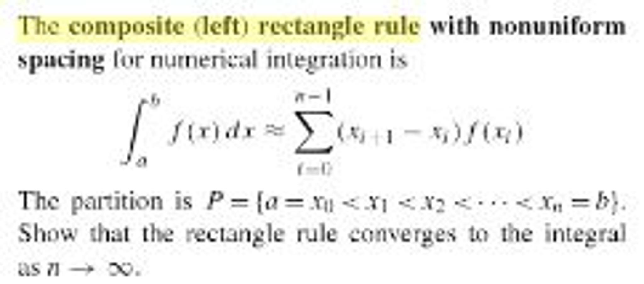 The composite (left) rectangle rule with nonuniform | Chegg.com