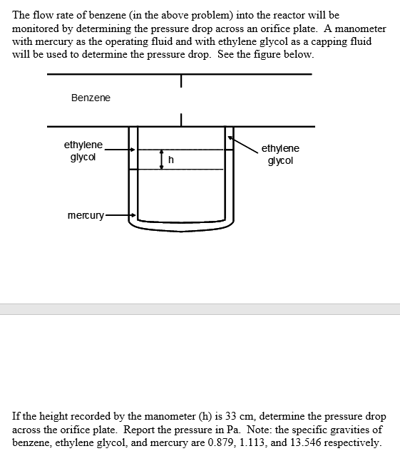 Solved Manometer question: I know to use the equation P=pgh | Chegg.com