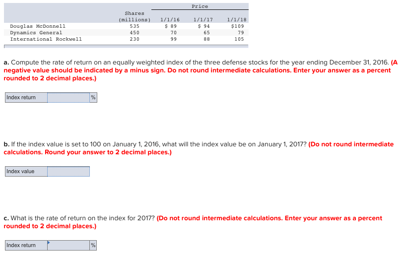 Solved In addition to price-weighted and value-weighted | Chegg.com
