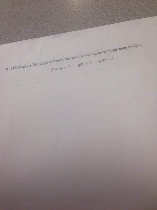 Solved Use Laplace transforms to solve the following initial | Chegg.com