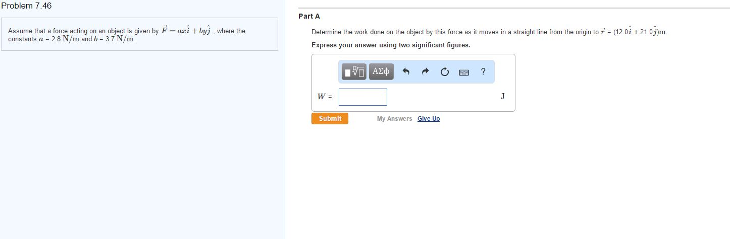 Solved Assume That A Force Acting On An Object Is Given By F