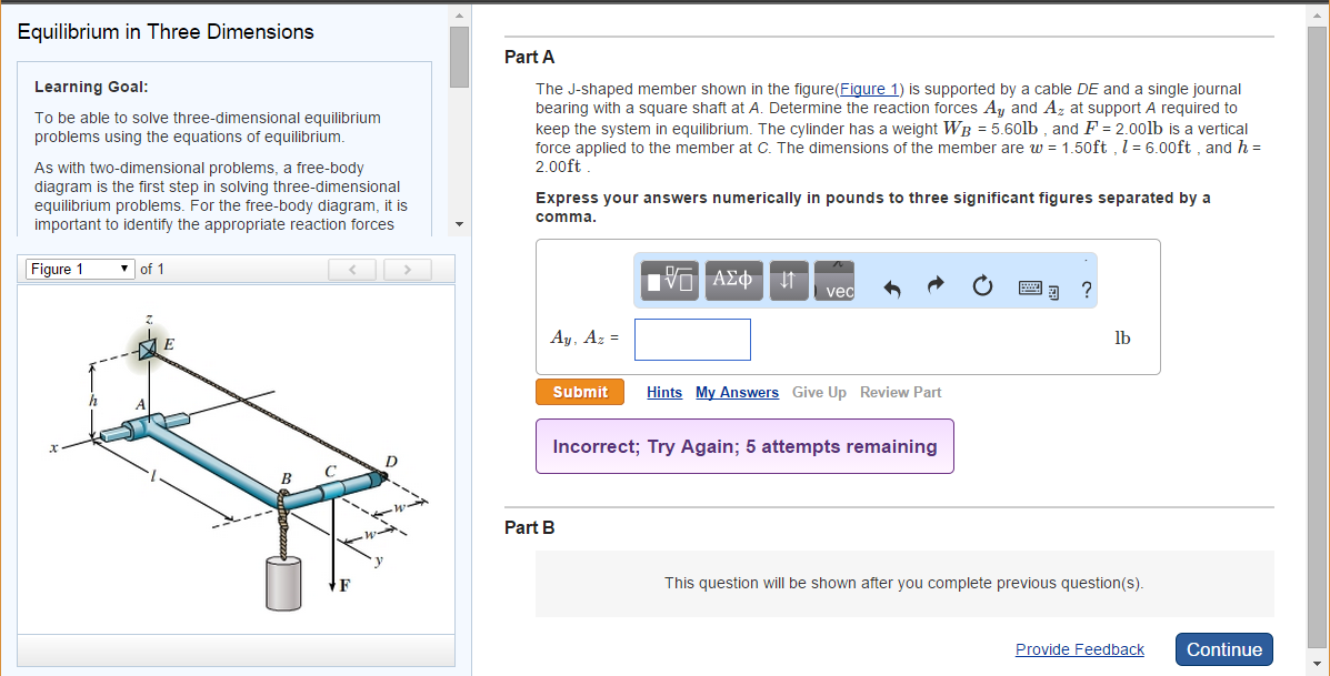 Solved Learning Goal: To be able to solve three-dimensional | Chegg.com