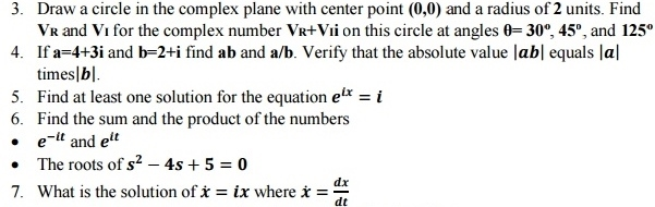 Solved Draw a circle in the complex plane with center point | Chegg.com